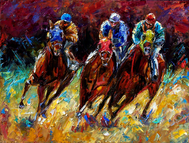 Daily Painters Abstract Gallery: Churchill Downs, Horse Race Art, Fine ...