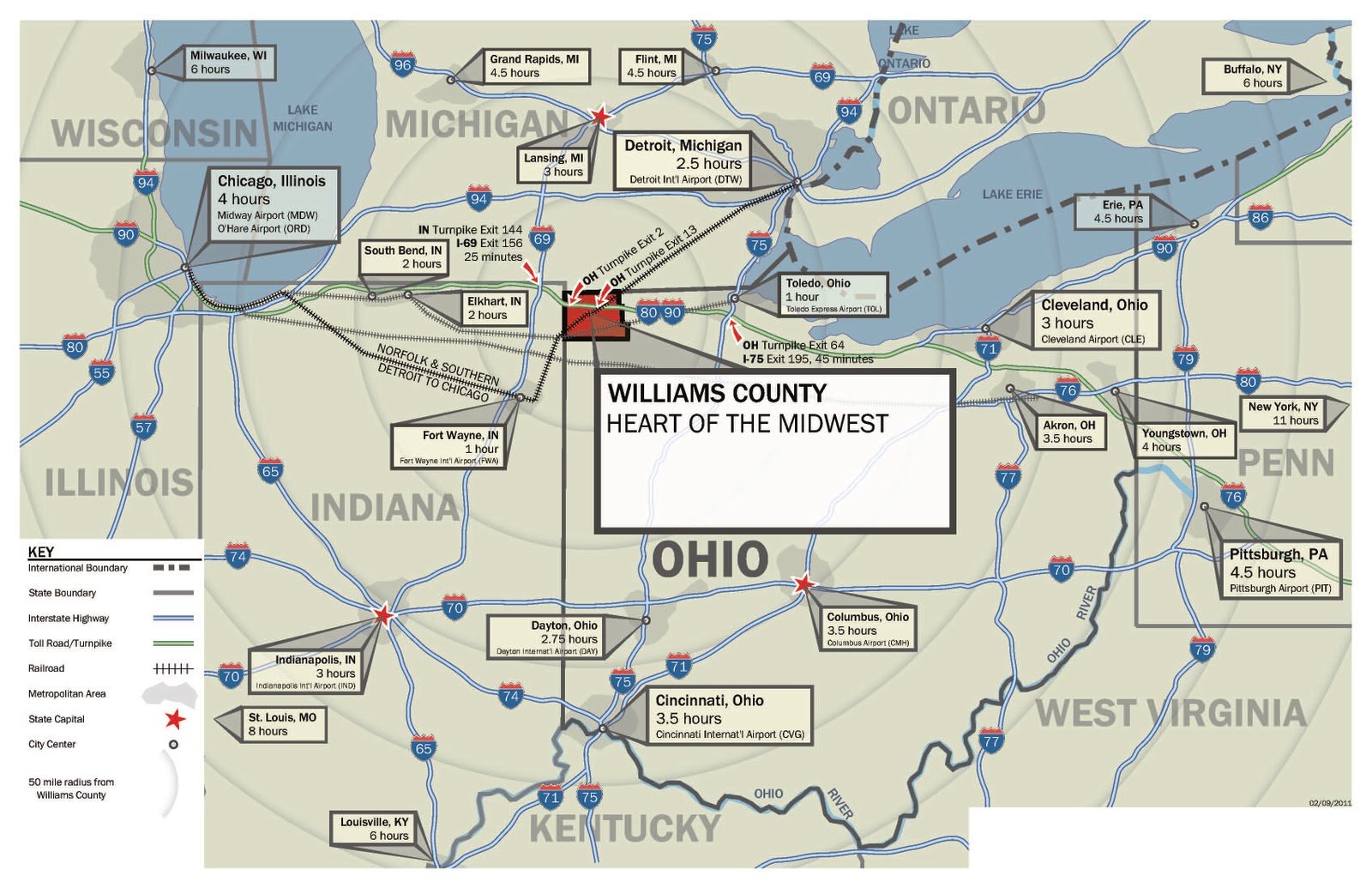 Christopher M Kannel Architect: Williams County Regional Map