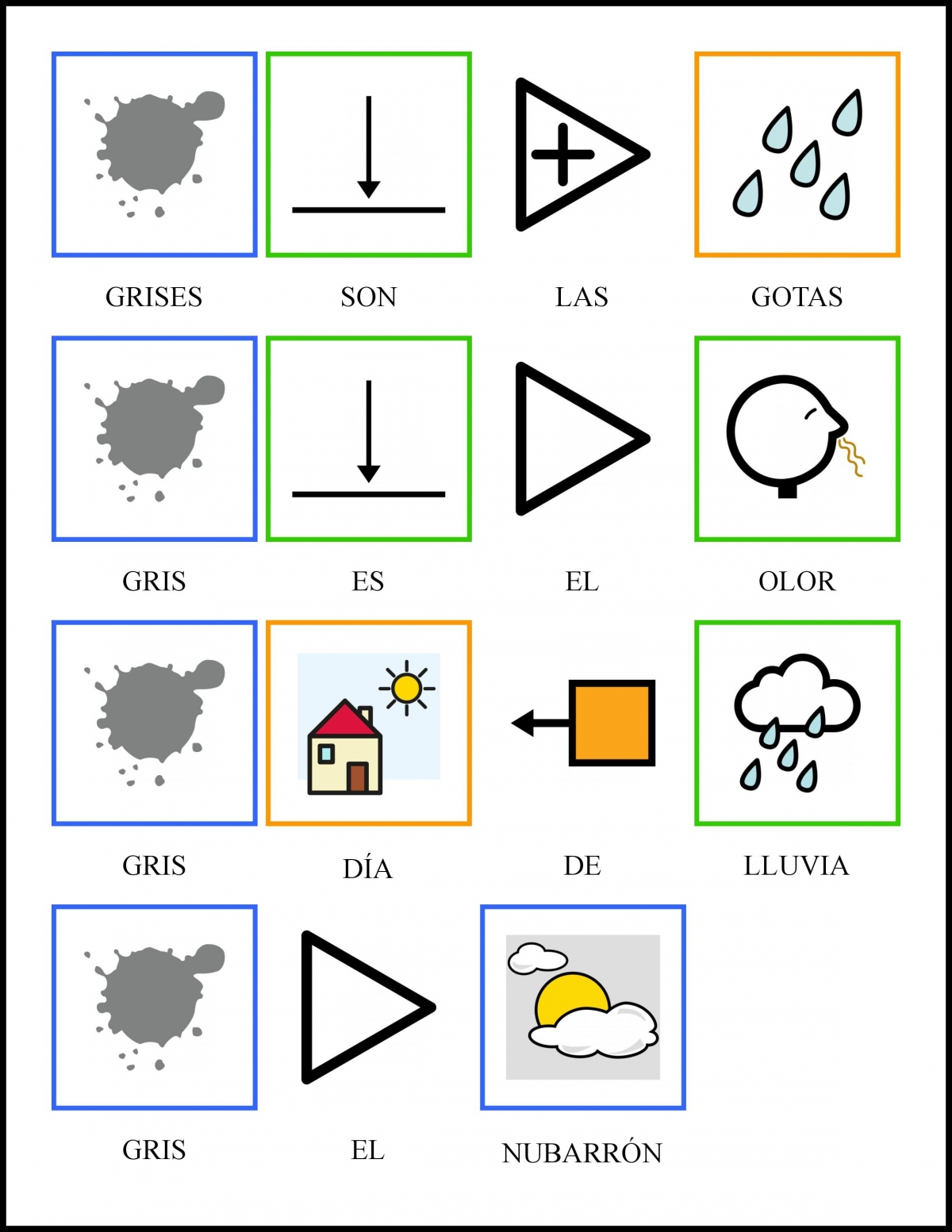 El Blog de la seño Sara : Poesías de los colores con pictogramas