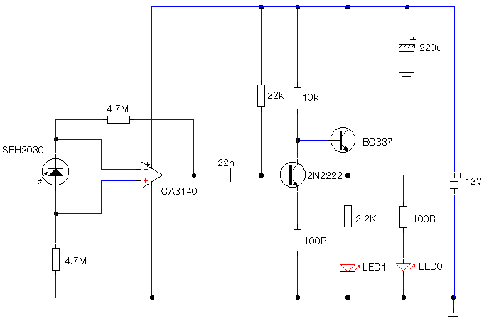 IR Remote Control Extender Mark 1 Circuit Diagram