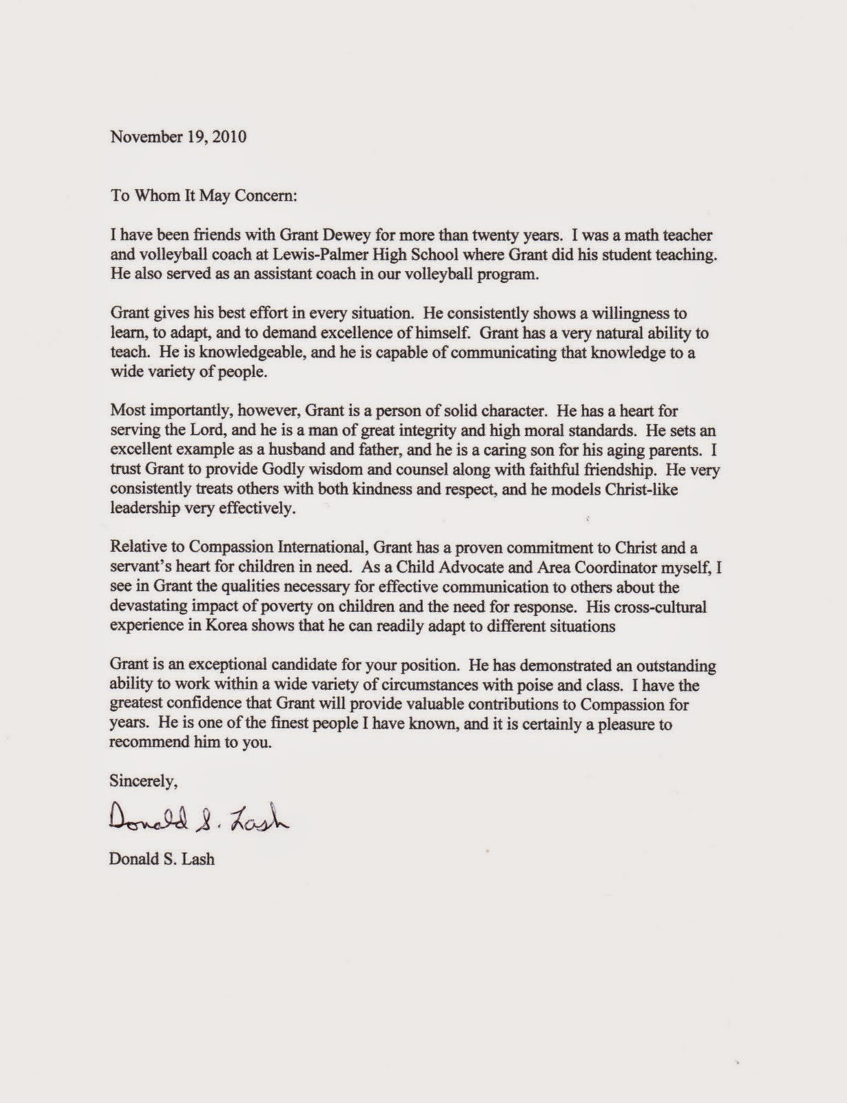 Letter of Reference - Contoh Surat Refensi Dalam Bahasa Inggris