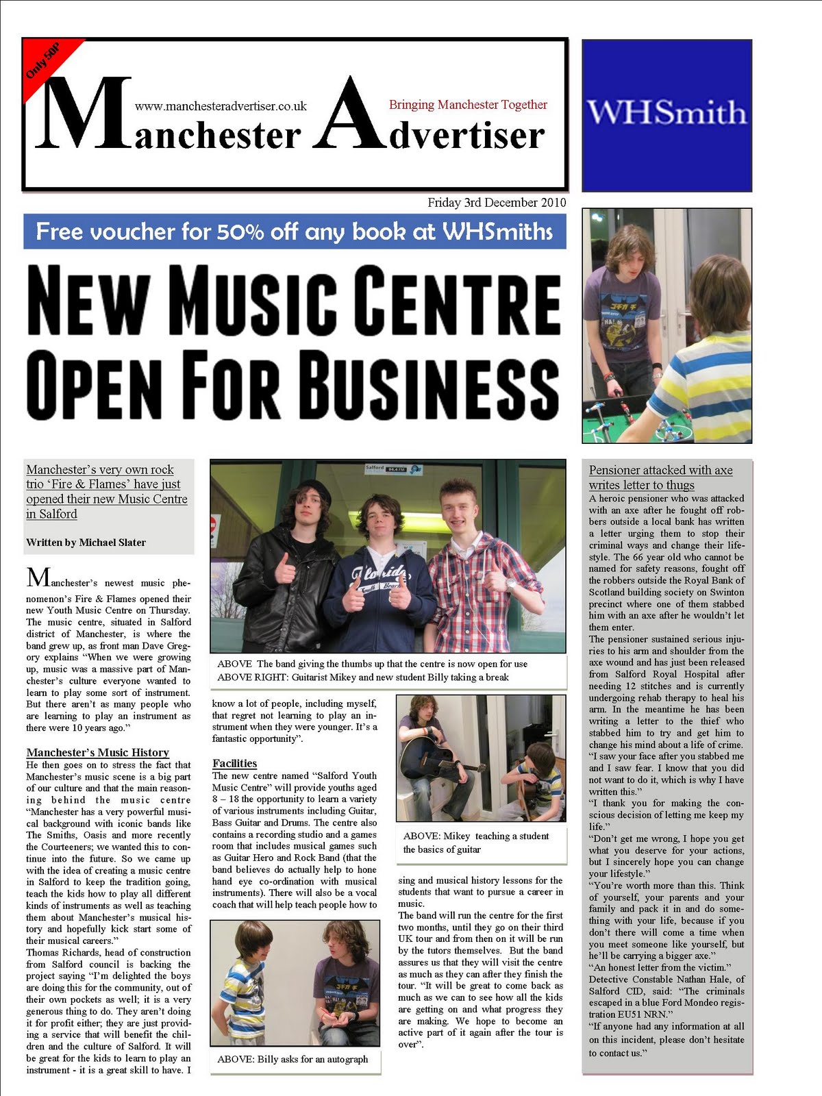 A2 Media Studies Portfolio: My Newspaper Front Page