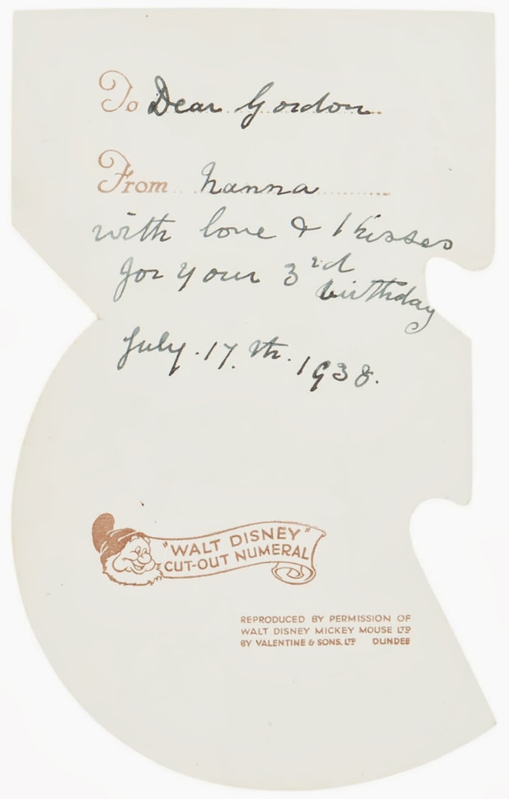 Filmic Light - Snow White Archive: Valentine & Sons Snow White "Cut-Out ...