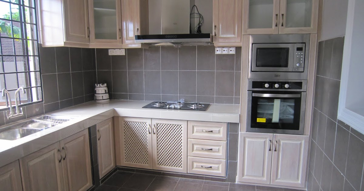 kabinet dapur kayu nyatoh warna putih - Olivia Randall