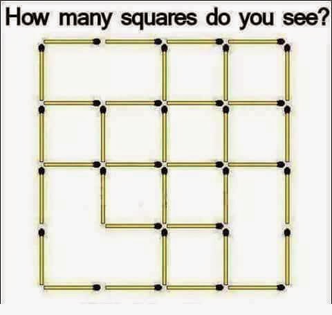 Math Puzzles: How many Squares do You see?