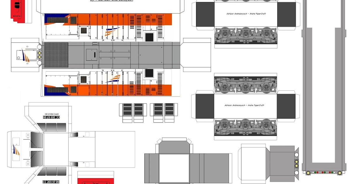 Papercraft Kereta Seri " Lokomotif CC 203" | Train and Bus PaperCraft Shop