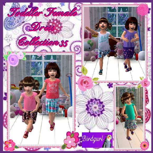 Birdgurl's Sims 2 Creations: Toddler Female Dress Collection 35