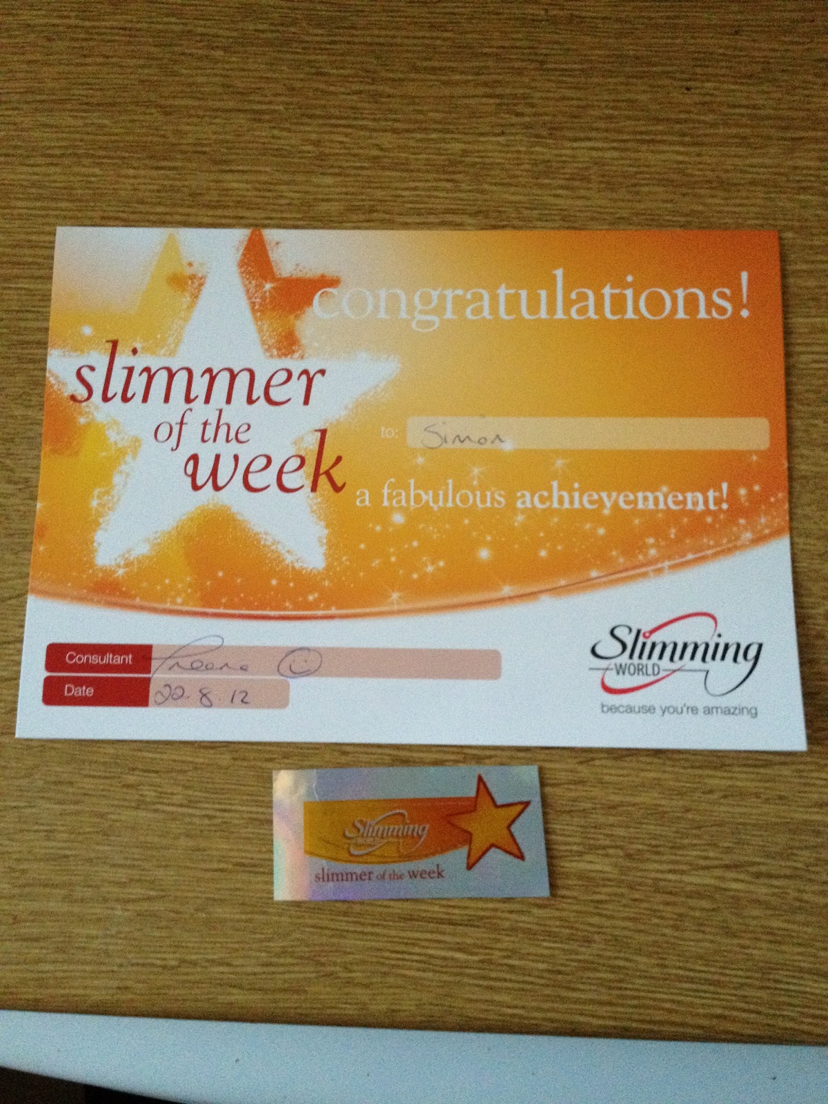 Simon Futcher's 'Slim-a-thon' - in aid of the Bridge Project: August 2012