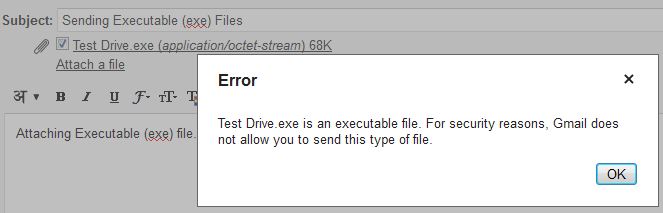 How to send,attach Executable (.exe file) files with Gmail | OFF CAMPUS INFO