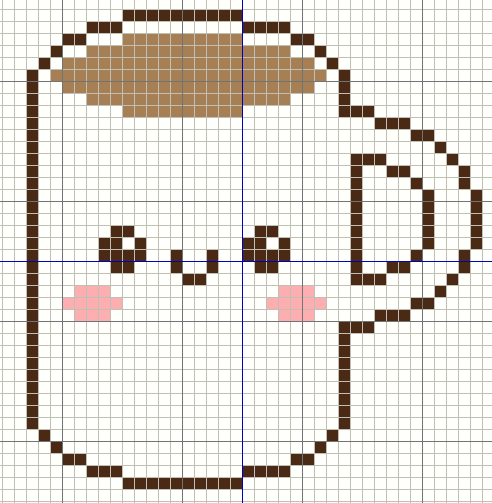 Buzy Bobbins: Cute coffee - Simple Kawaii cross stitch design