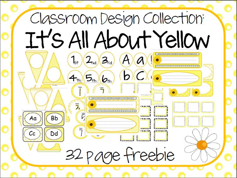 All About Yellow...Classroom Design & Labels