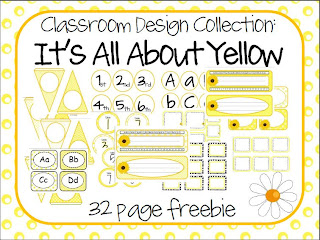 Classroom Freebies Too: All About Yellow Classroom Design & Labels
