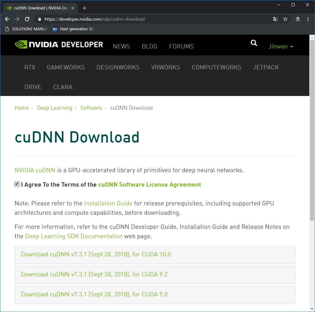 CUDA, cuDNN, Tensorflow (GPU) 설치