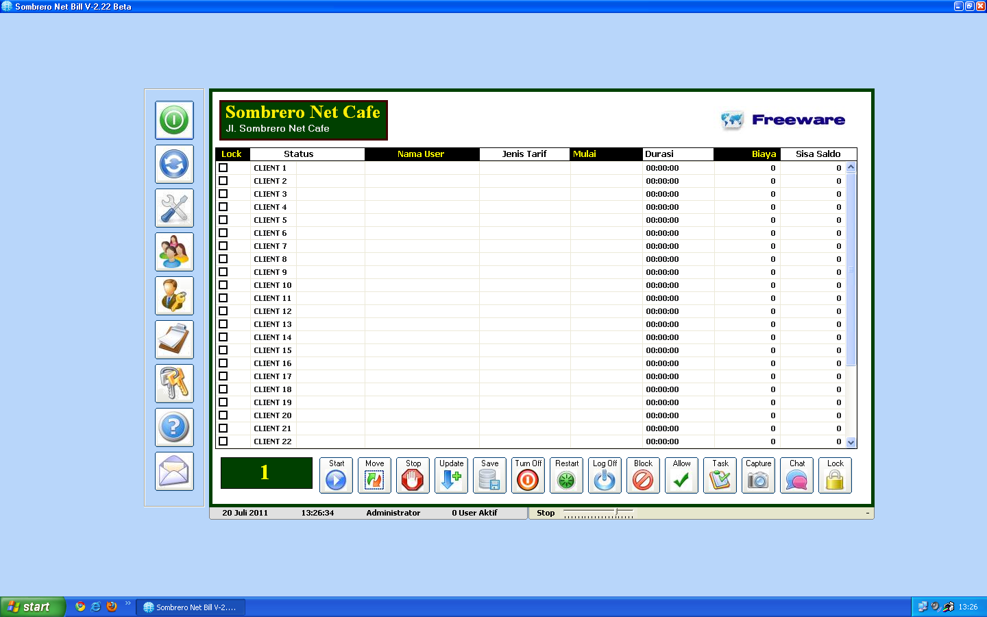 Billing Gratis, Billing Warnet, Billing Warnet Gratis