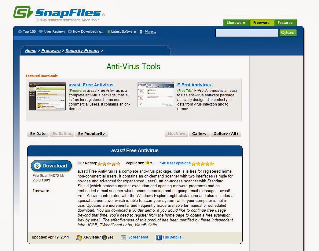 aespe's words: Avast! sandbox mode...
