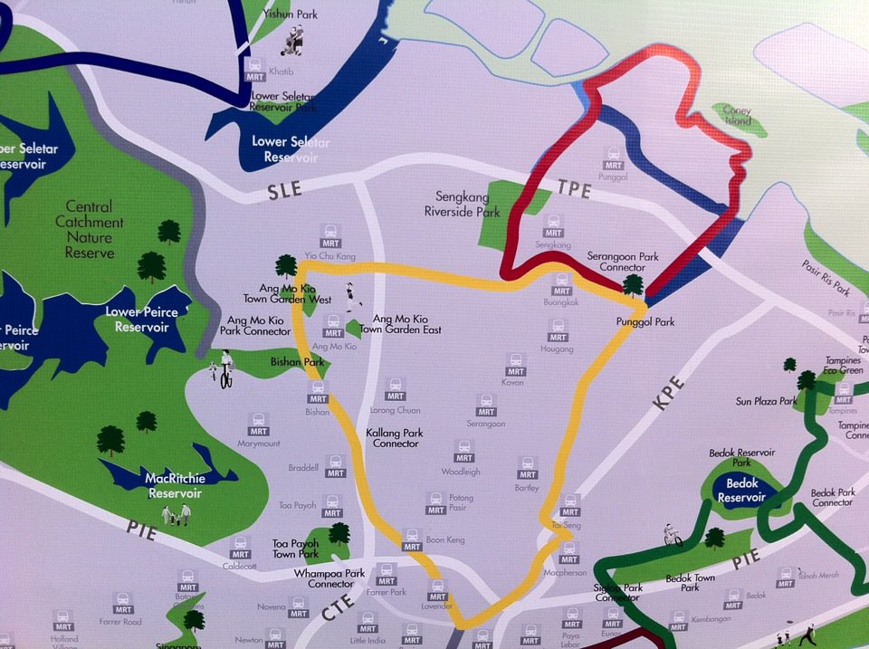 smallwheelsbigsmile: Singapore Park Connector map and exciting times.