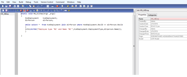 Daxygen: Create Simple AOT JOB in dynamics AX 2012