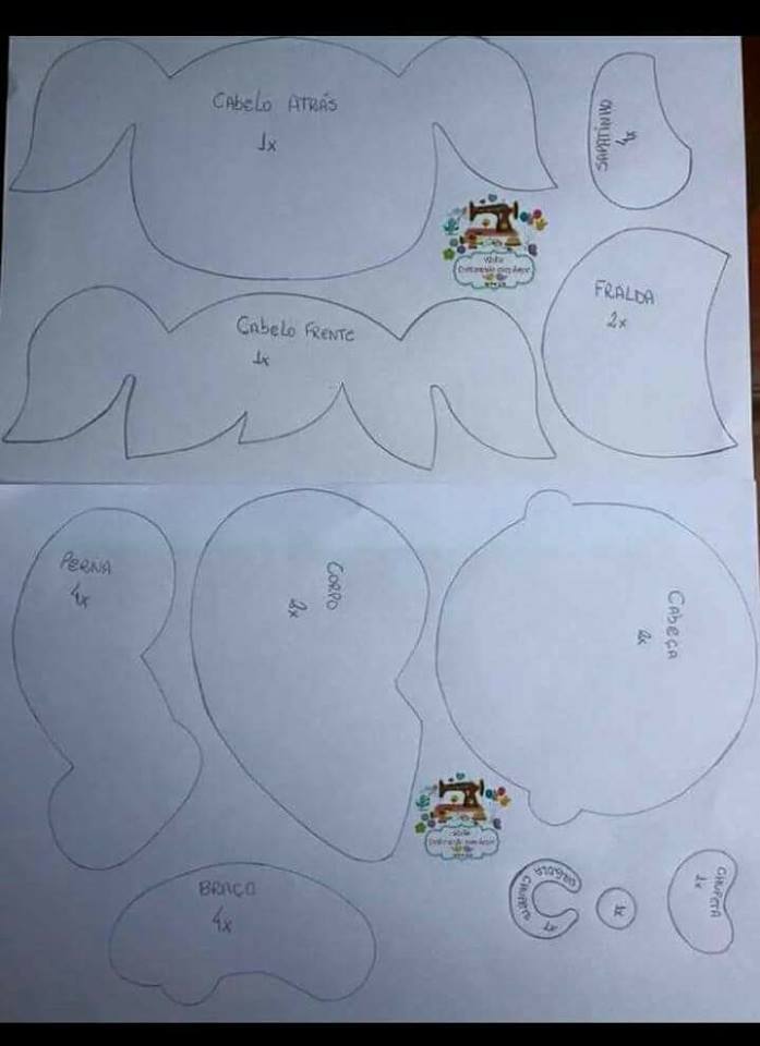 LINDOS MOLDES DE BEBÊS EM FELTRO!