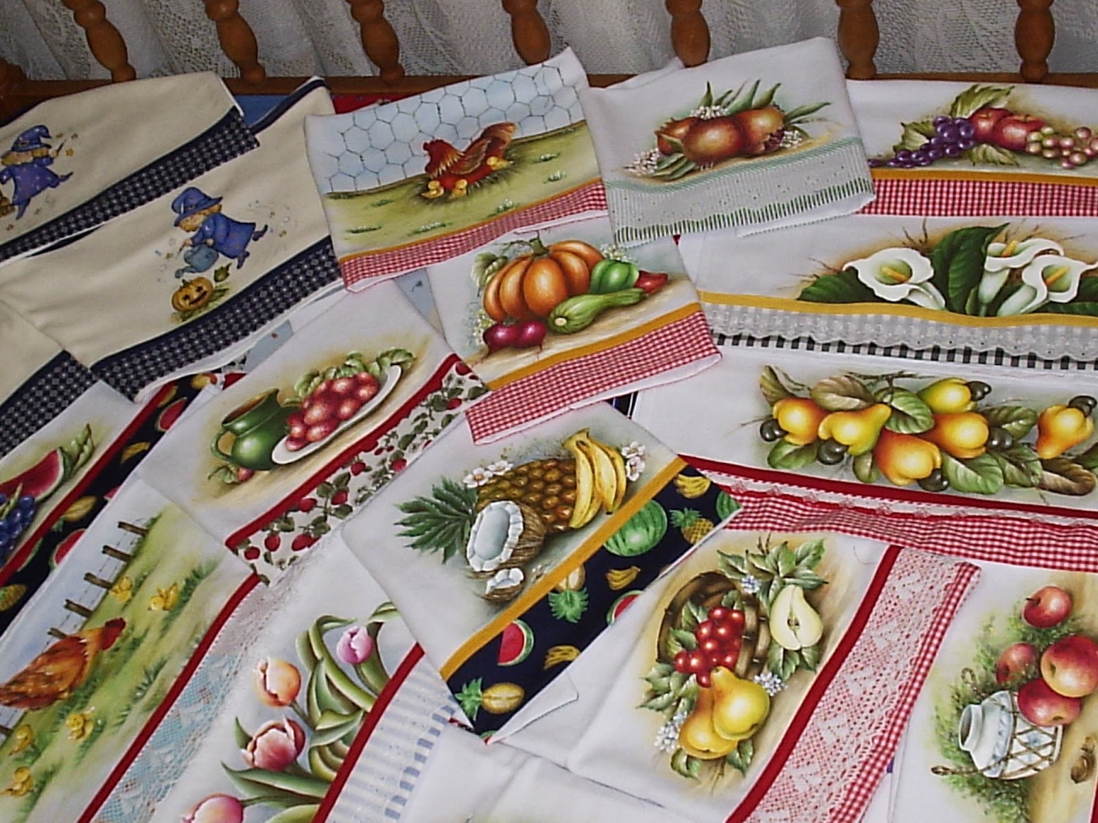 Arte e Sensibilidade: Panos de Prato: diversos modelos