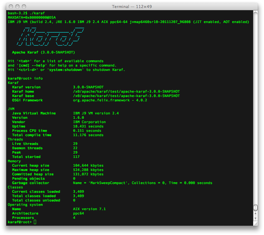 I Code By The Sea Apache Karaf On Ibm Aix 7 1
