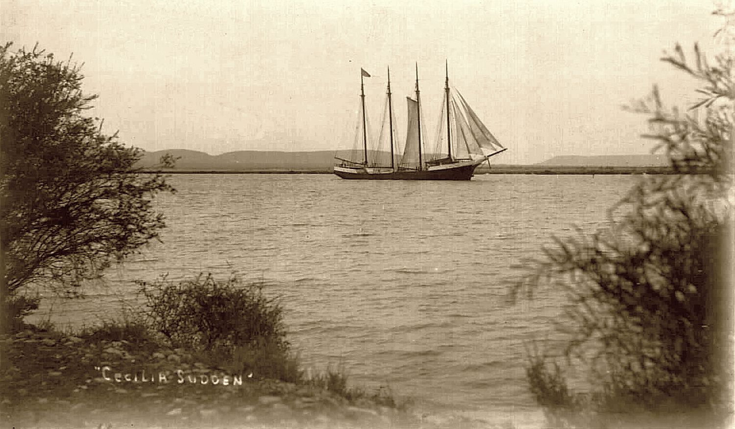 transpress nz: the 4-masted Melbourne schooner 'Cecilia Sudden'