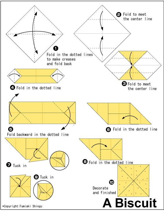 Biscuit - Easy Origami instructions For Kids