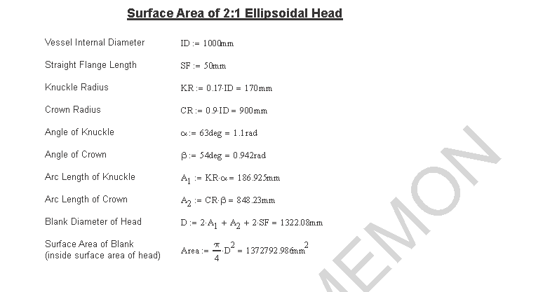 Engineering Calculations: Surface Area and Blank Diameter Calculations ...