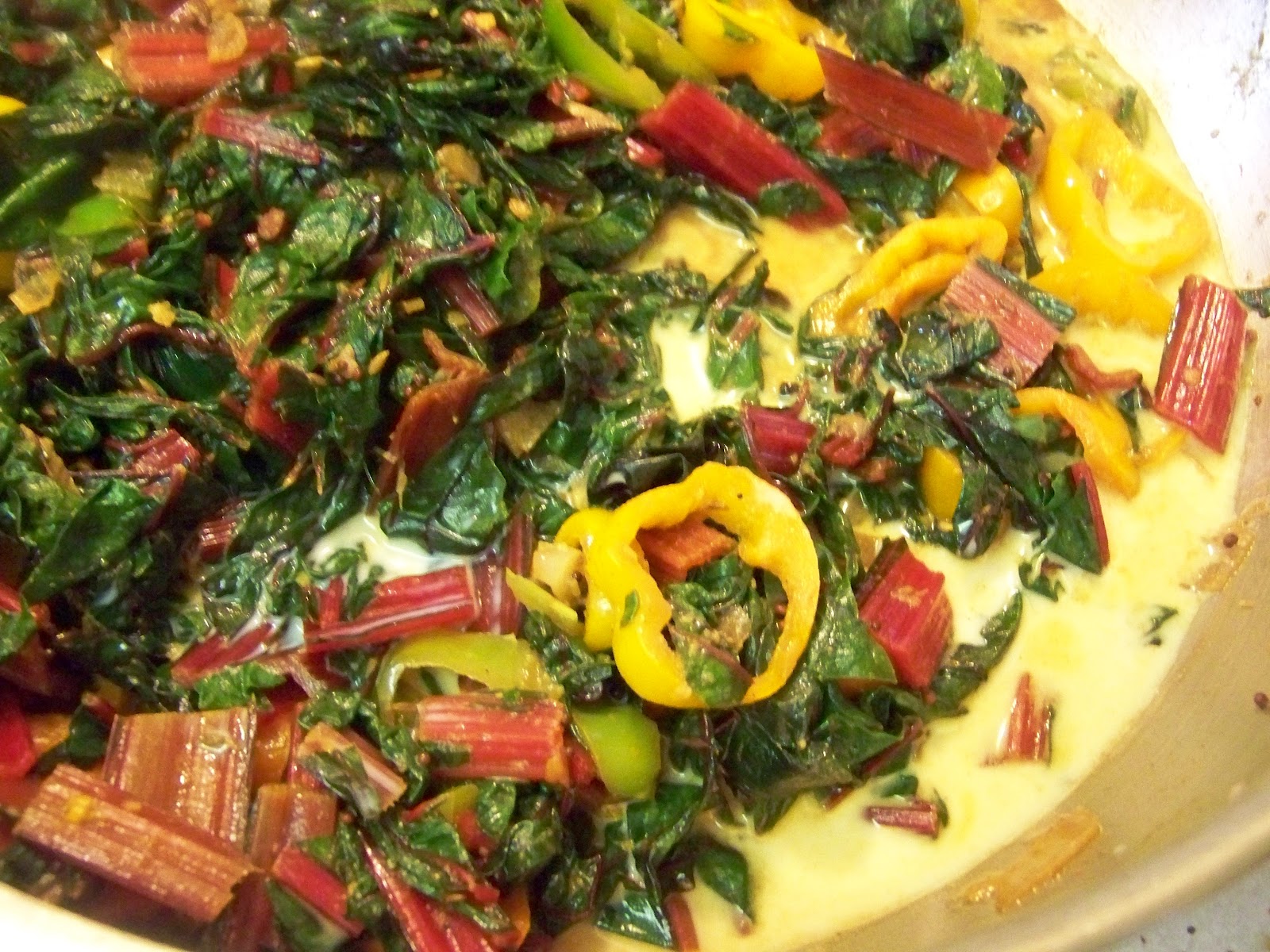 Kitchen Simmer: Curried Swiss Chard