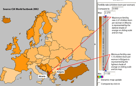 Maps on Maps on Maps: Unclassified Choropleth Map - Fertility