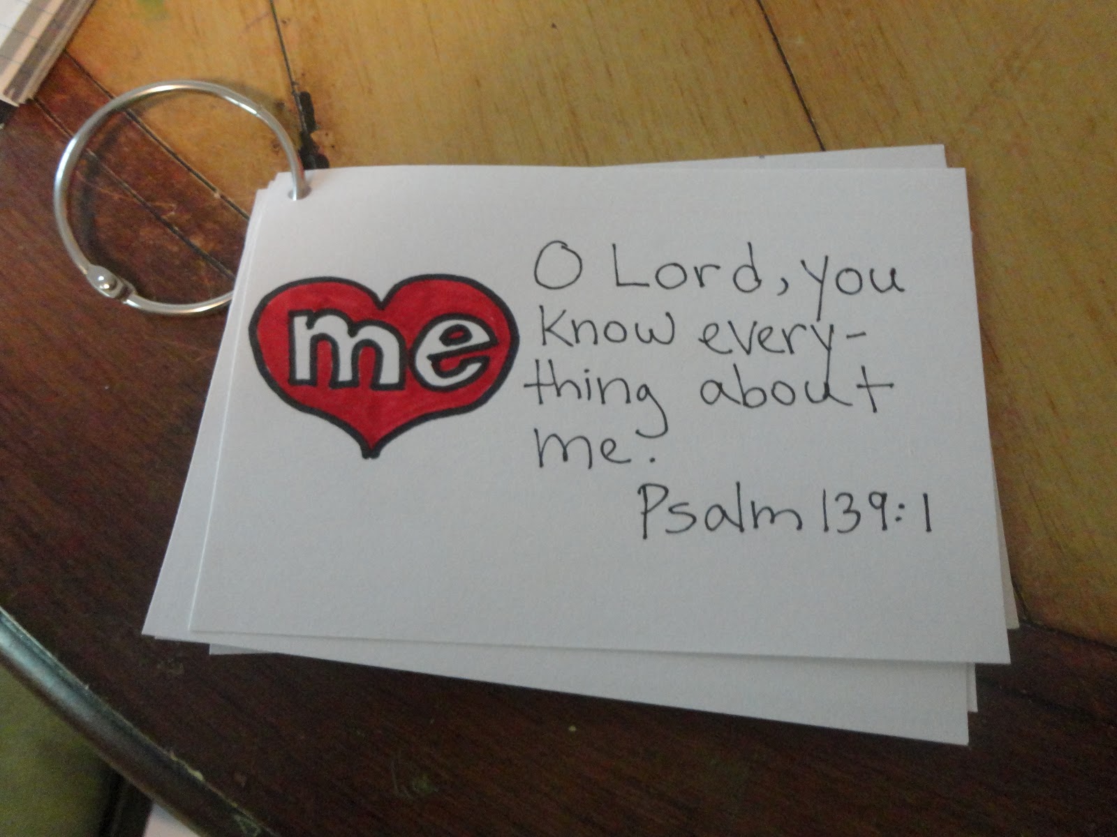 Tiny Hearts Blog: Lesson 4: God knows me