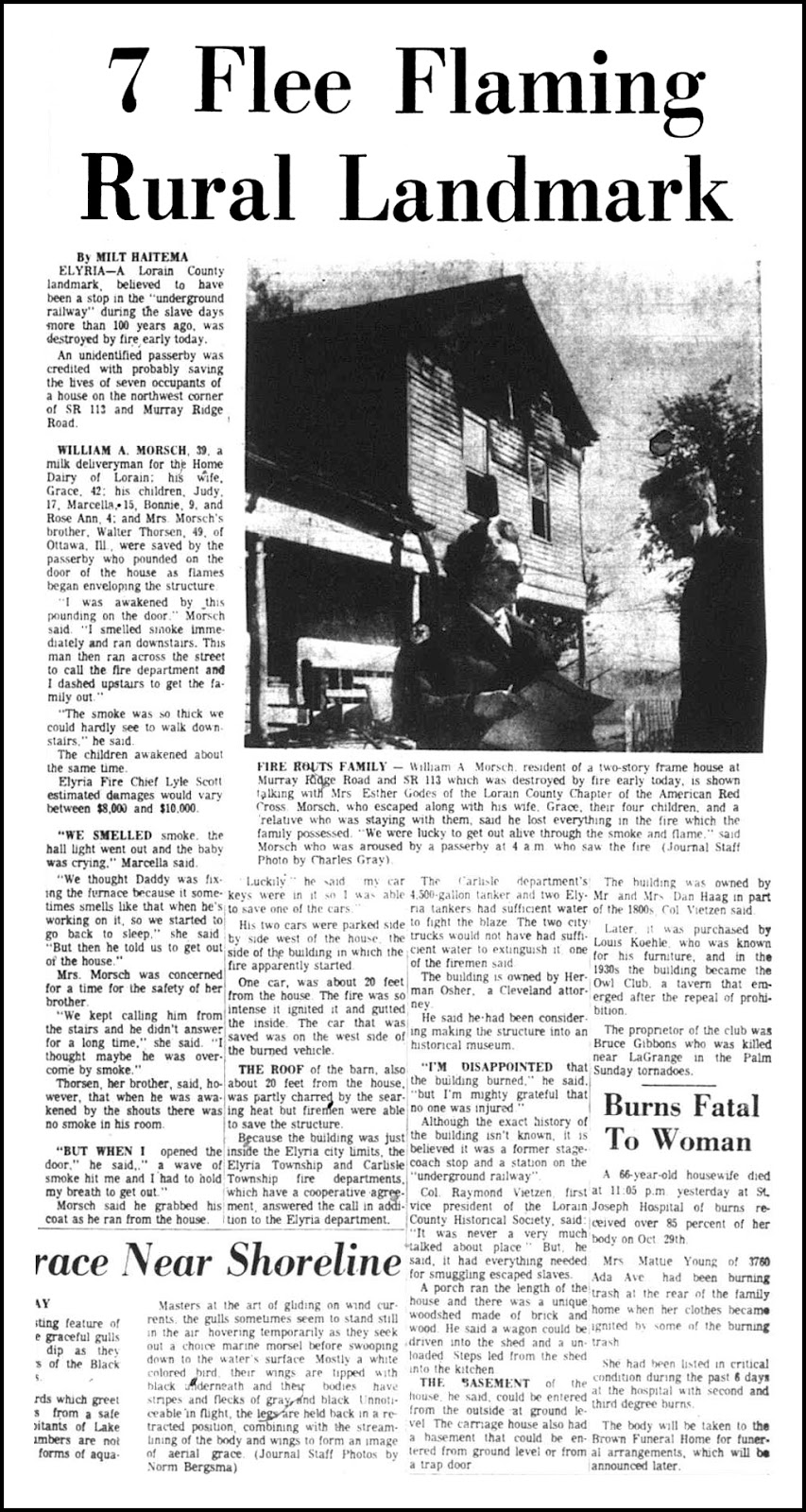 Brady's Bunch of Lorain County Nostalgia: Murray Ridge Landmark Burns ...