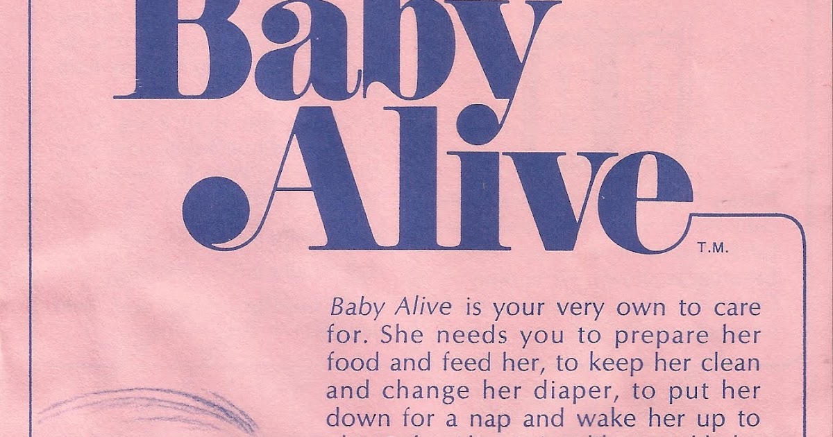 Toy-Addict.com: 1973 Vintage Baby Alive Doll Instruction Booklet Scans ...