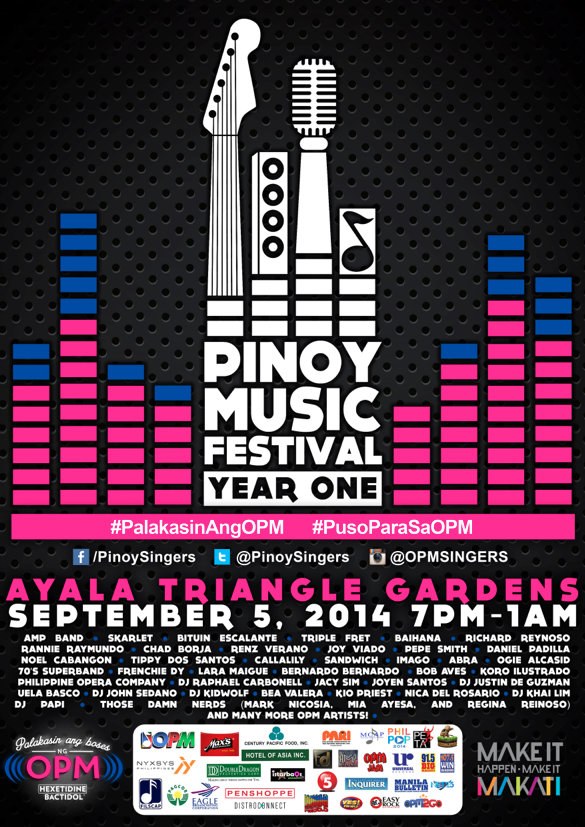 Manila Shopper: Pinoy Music Festival @Ayala Triangle: Sept 5 2014