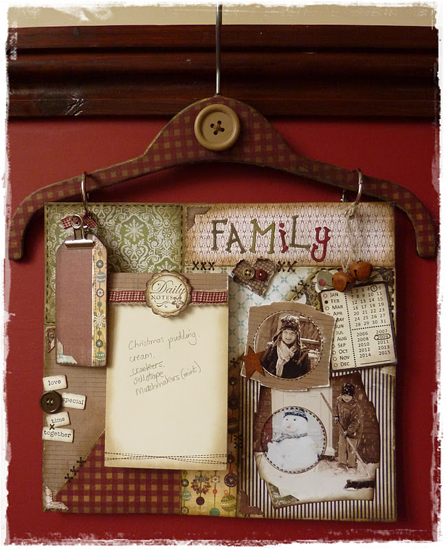 Crafty Lou's Small World.: BasicGrey Challenge 58...Winter note board ...