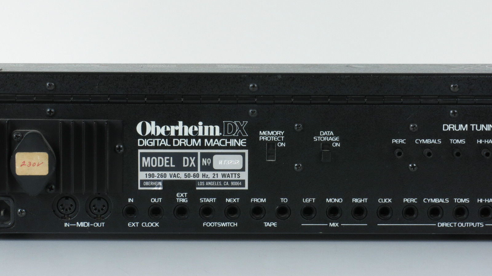 MATRIXSYNTH: Oberheim DX with factory MIDI vintage drum machine SN R73252