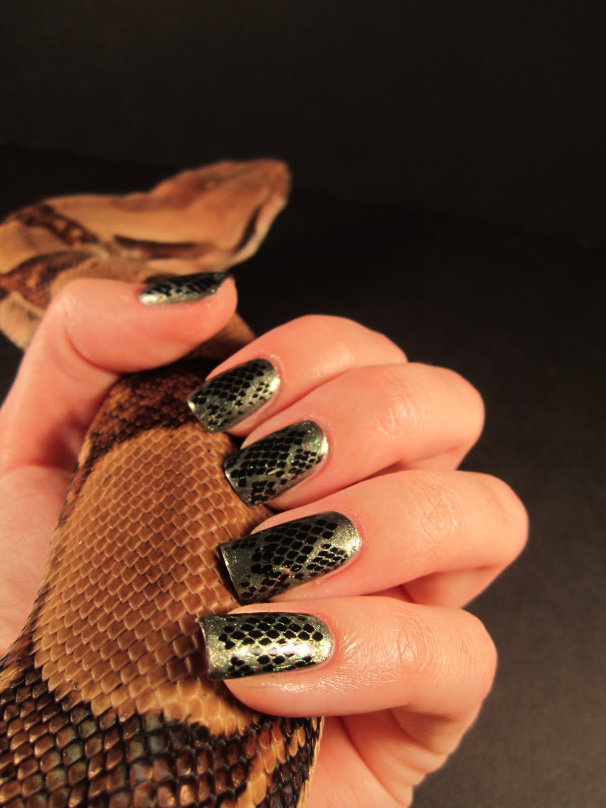 Jessica's Nail Art: Snake Skin Nail Design