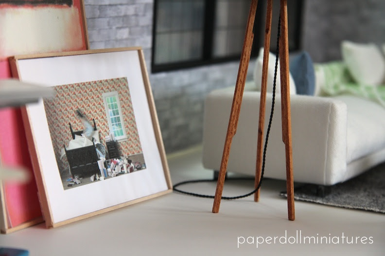 Modern Loft Scene — Paper Doll Miniatures