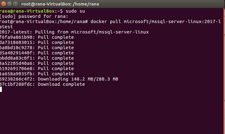 sql1996: Installation steps of SQL Server 2017 container image with Docker