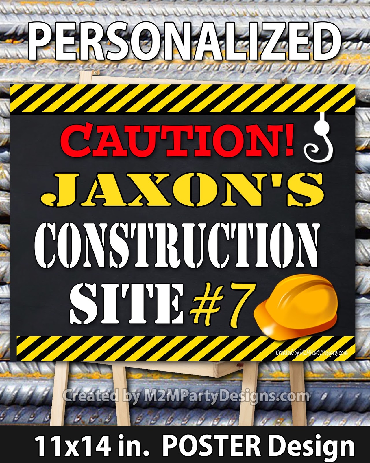 Mis 2 Manos: Made by My Hands: Construction Birthday Poster Backdrop ...