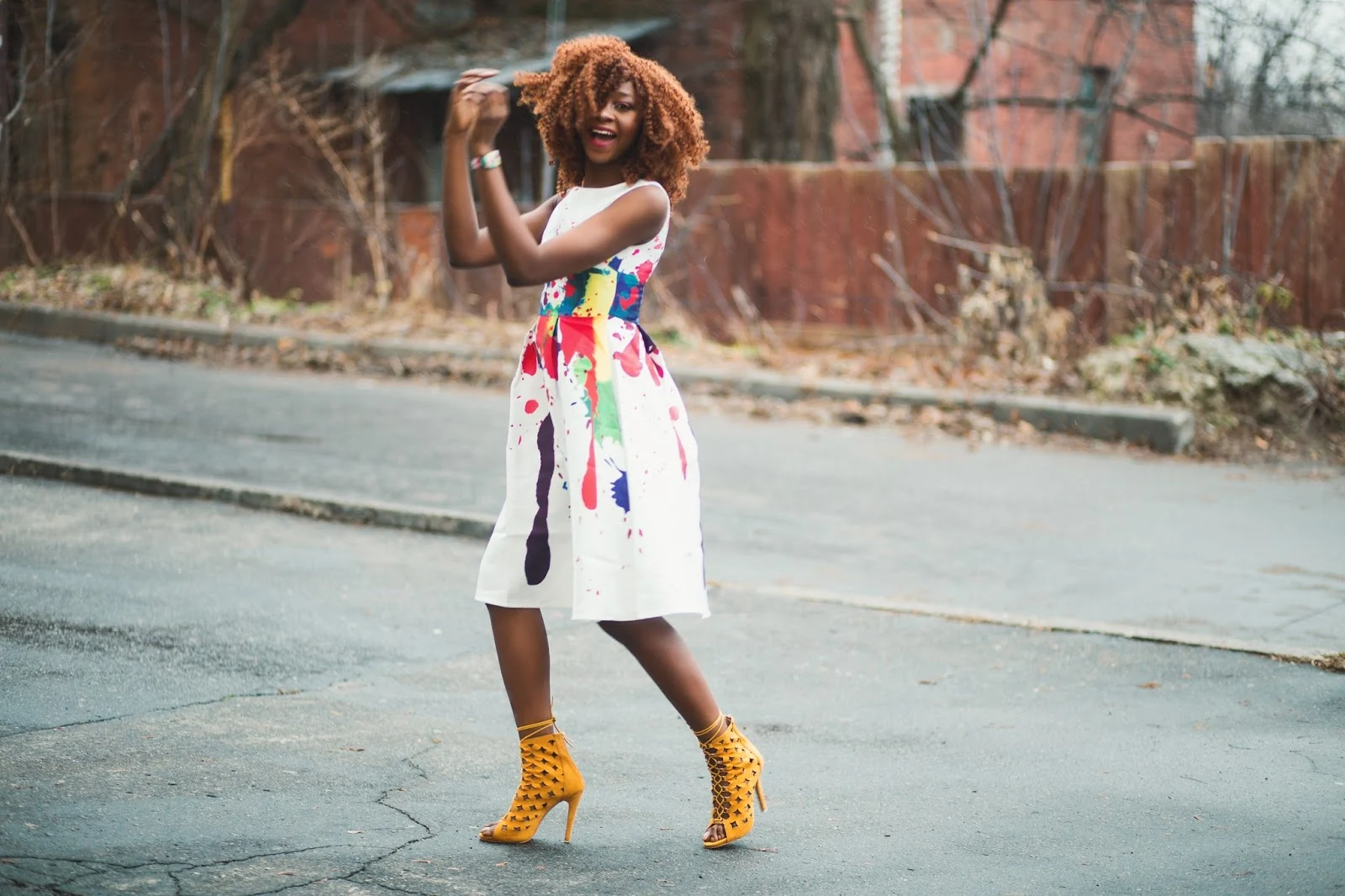 PAINT SPLATTER PRINT DRESS | Melody Jacob