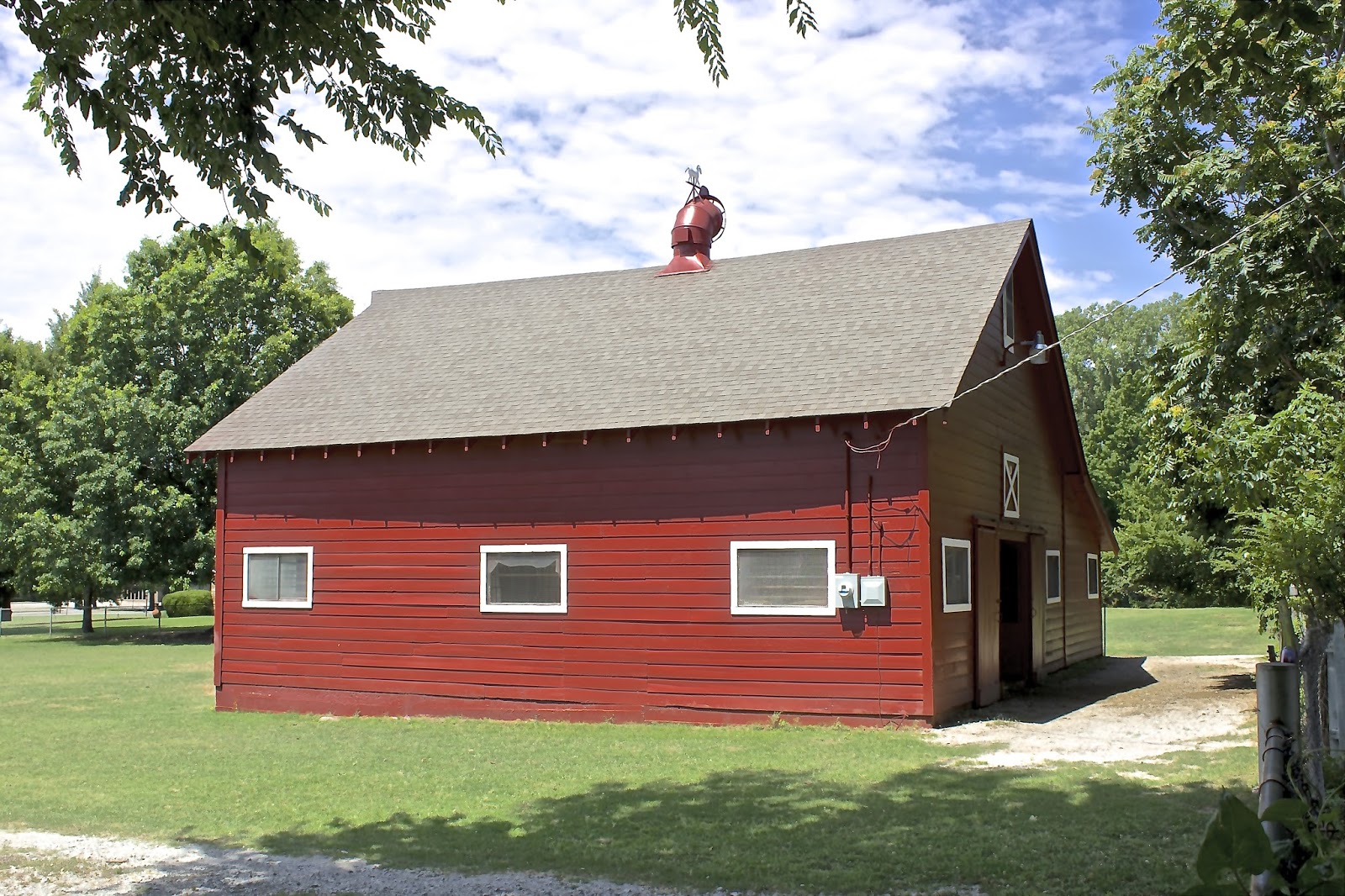 jkwgalleries: Squirrels, Fountain, Barn, Clouds, Blue Sky, Cardinal in ...