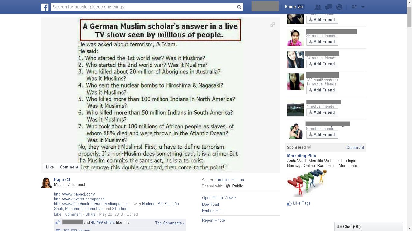 Papa CJ - Muslim Is Not Terrorist ~ Justice In Malaysia