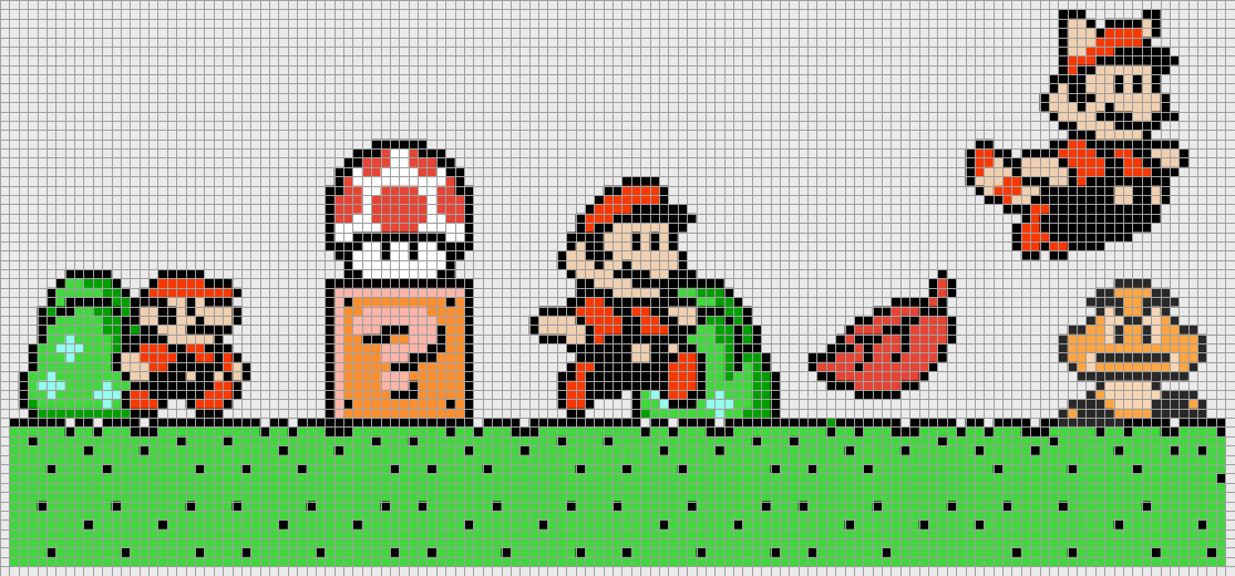Cro Knit Inspired Creations By Luvs2knit: Mario Graphs For Crochet ...