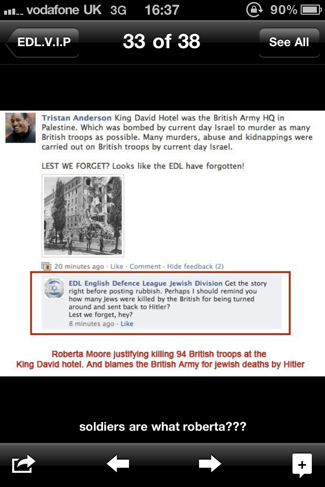 EDL AdminHijacked: Hel Gower losing her plot and attacking patriots