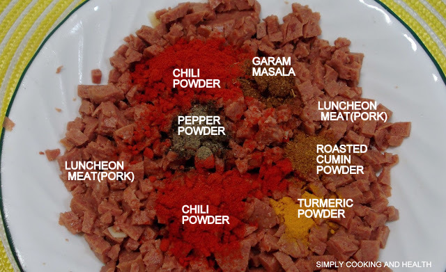 Simply Cooking and Health: Spicy fried pork luncheon meat