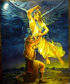 GAUDÍ Y MÁS... por Ana Mª Ferrin: TANGO, LUCHA O ABRAZO: JACOB Y EL ÁNGEL