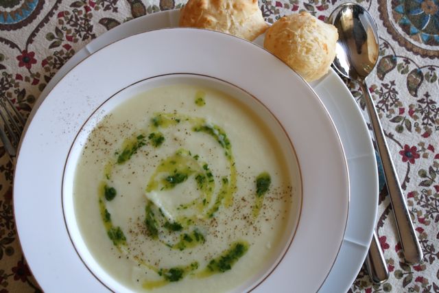 Dollop of Cream: cauliflower and mull cheddar soup