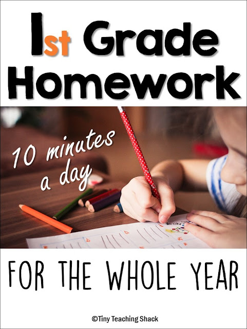 1st Grade Homework for the Whole Year - Tiny Teaching Shack