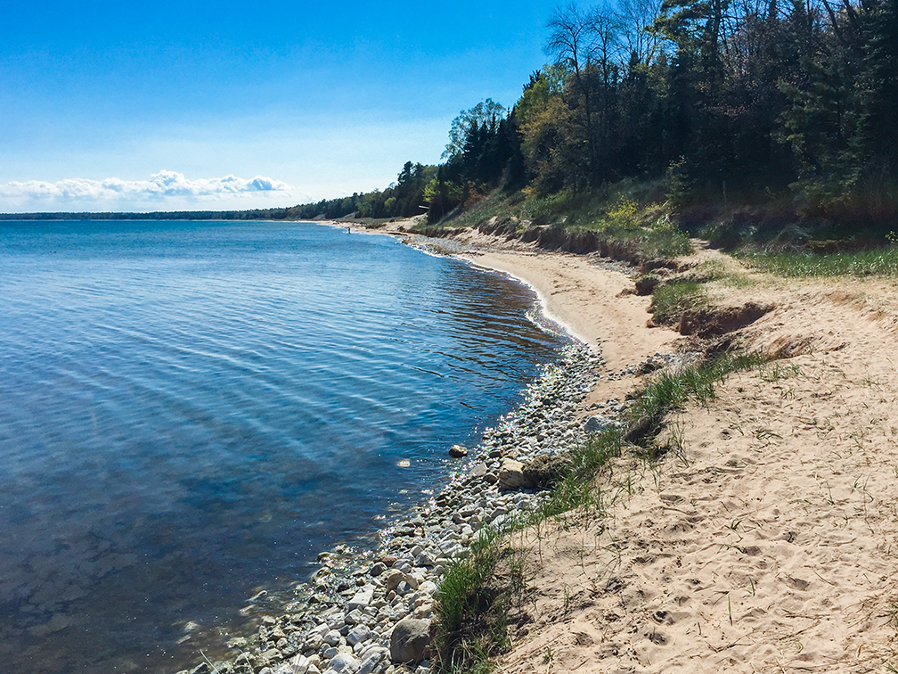 Hiking the Red Trail at Whitefish Dunes State Park