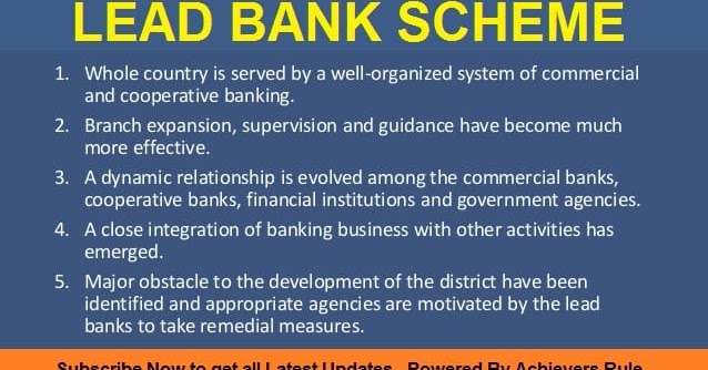 Lead Bank Scheme - Introduction and Function